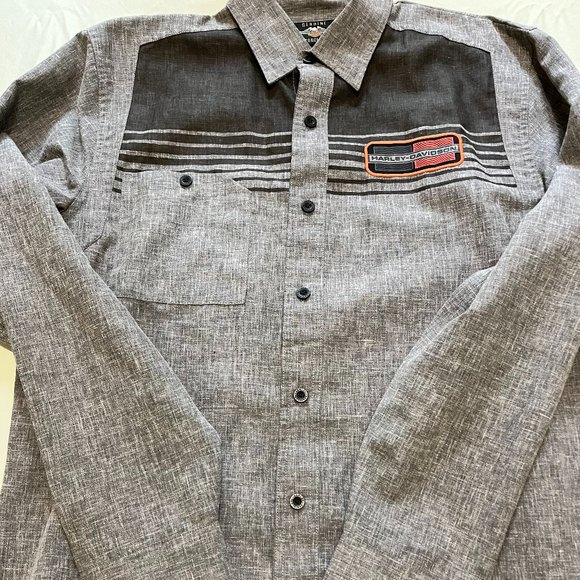 Harley-Davidson | Shirts | Harley Davidson Mens Ls Button Up Shirt ...
